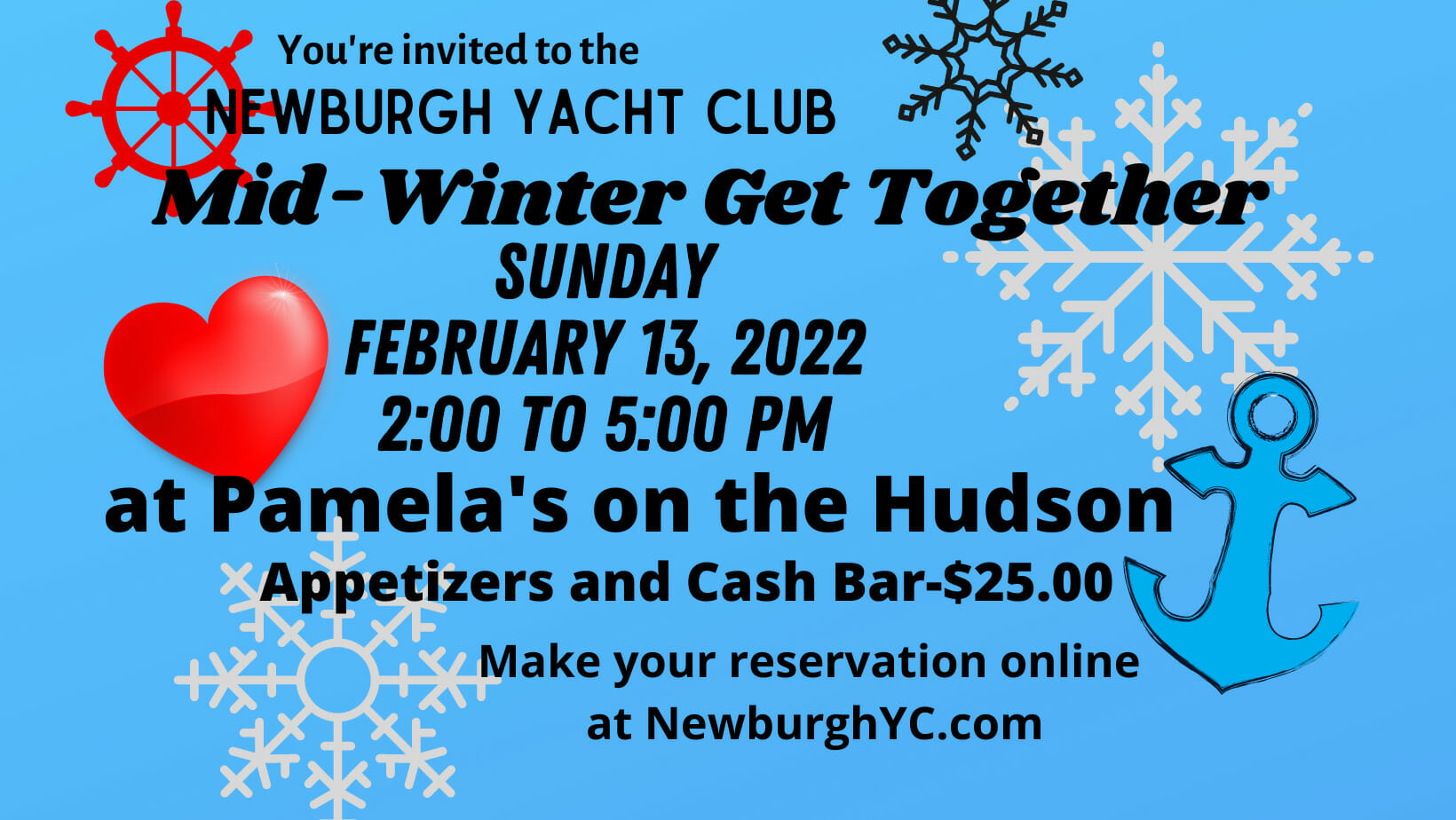 Sign-Up Confirmation for Mid-Winter Get Together - Newburgh Yacht Club